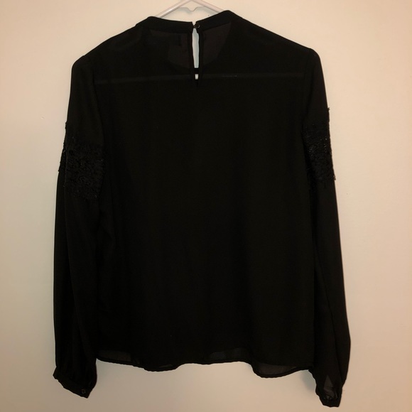 Primark | Tops | Primark Lace Sheer Long Sleeve Blouse | Poshmark